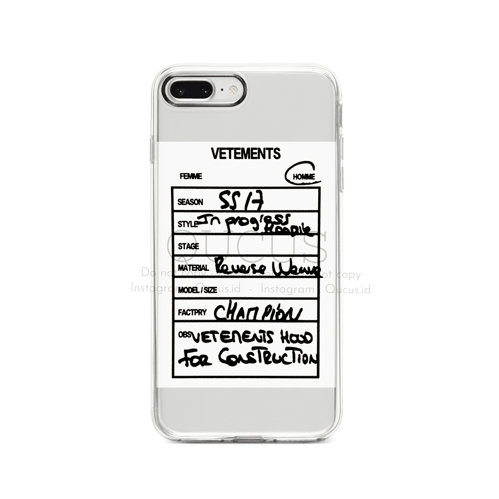 Vetements Label – Qucus Case